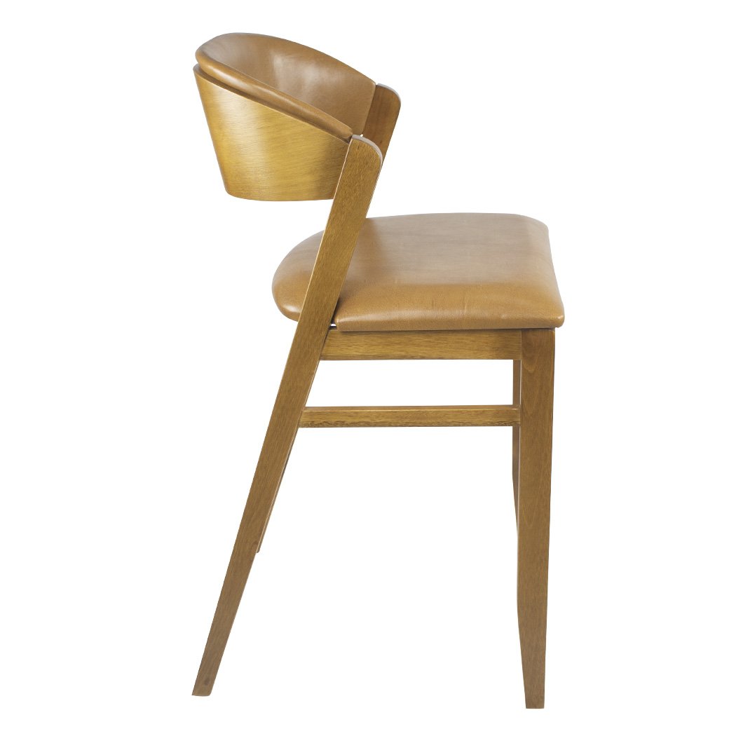 Banqueta Estofada Hera Encosto Anatômico Madeira Maciça Tecido 01 ...